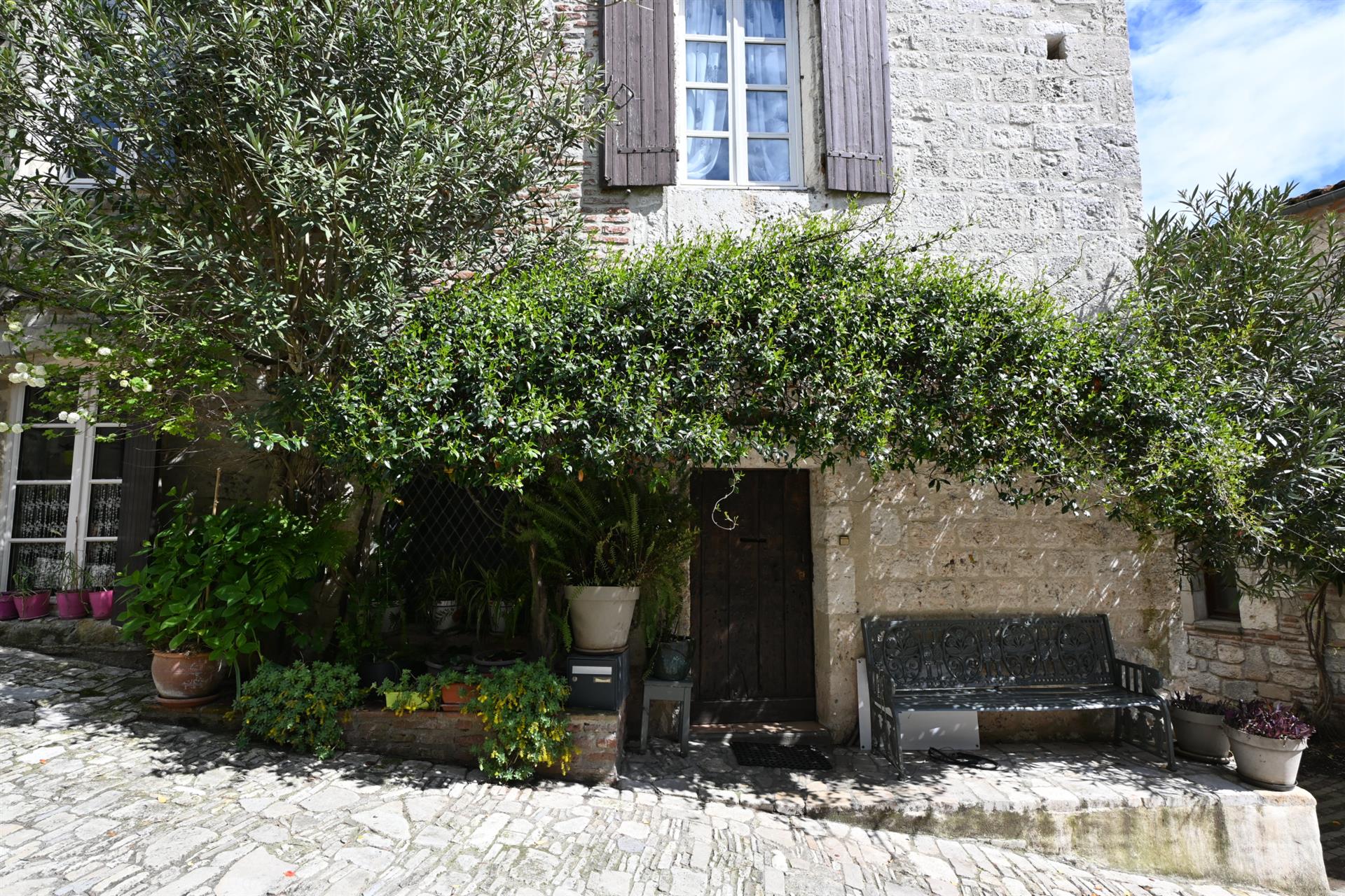 Medieval house of the thirteenth century with swimming pool