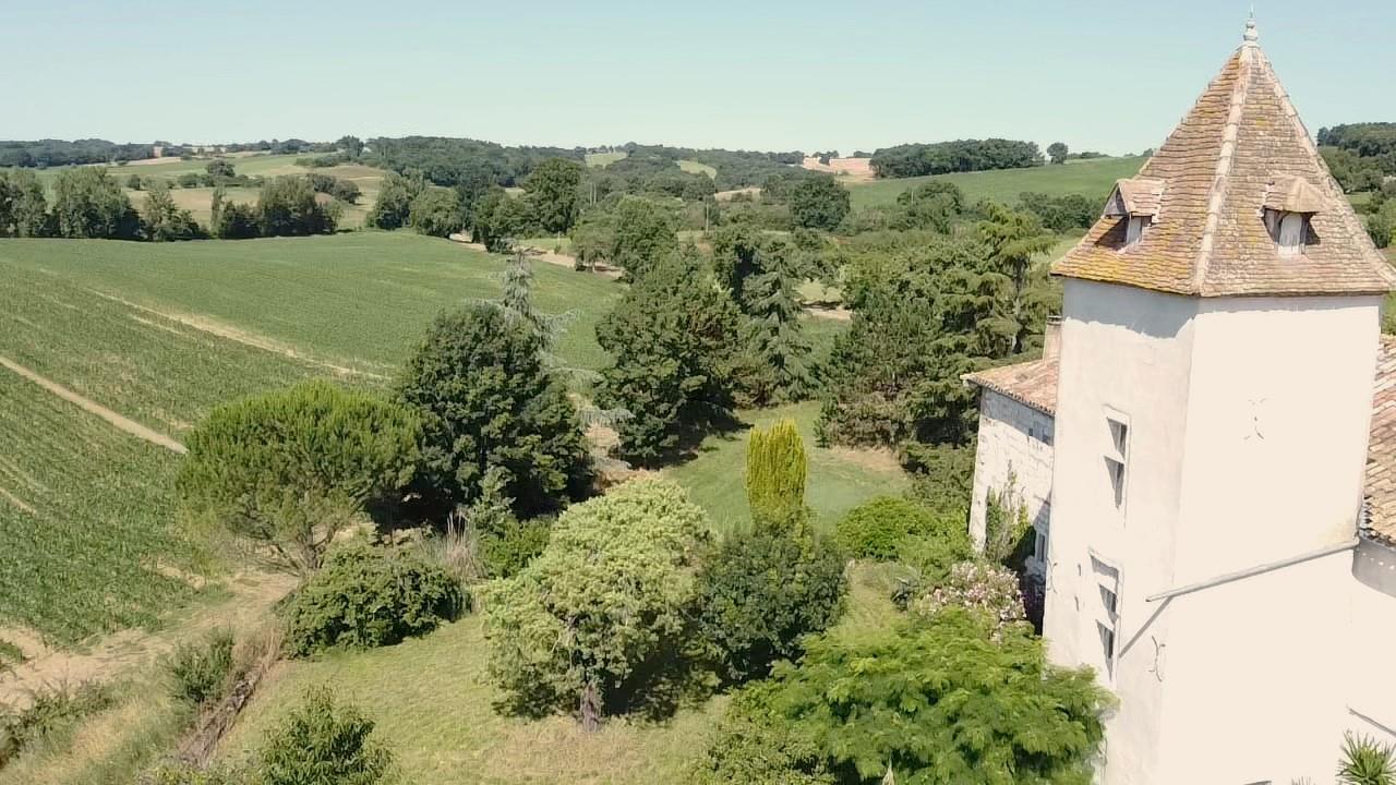 Castle with outbuildings