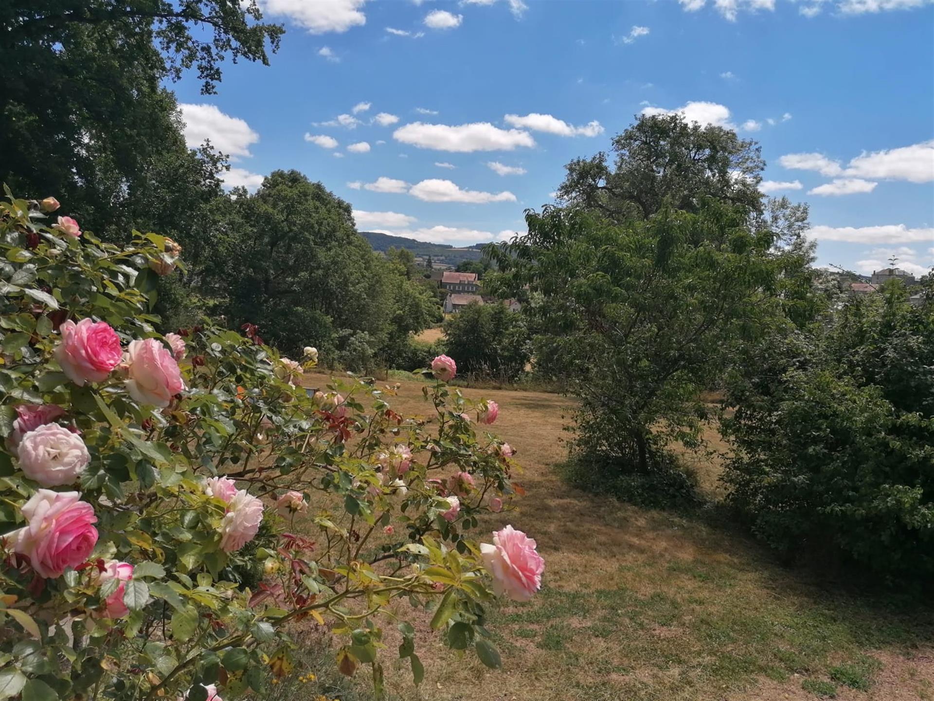 Large stone house of norman Basques style overlooking Morvan mountains