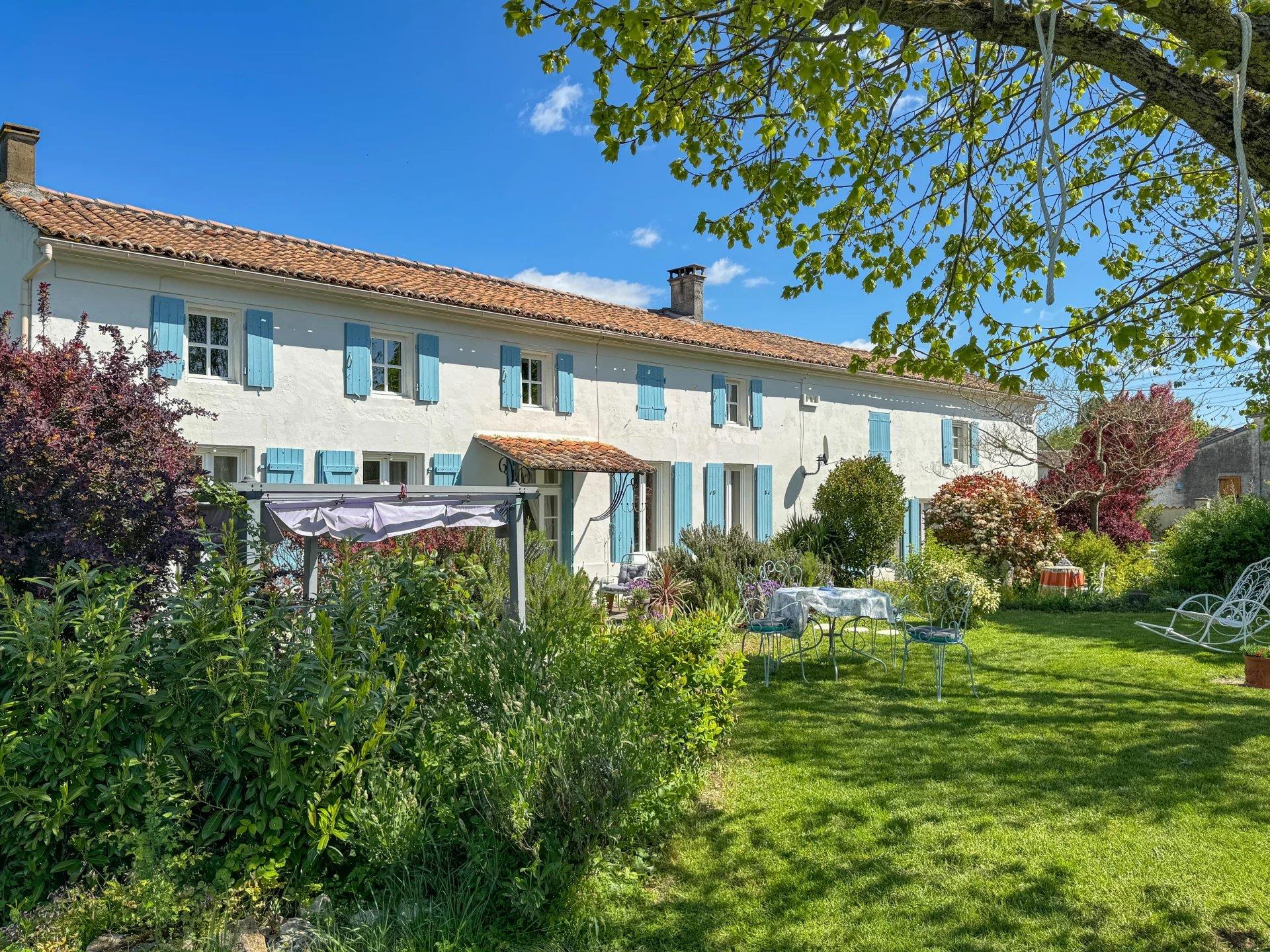 Delightful south-facing stone house with open views